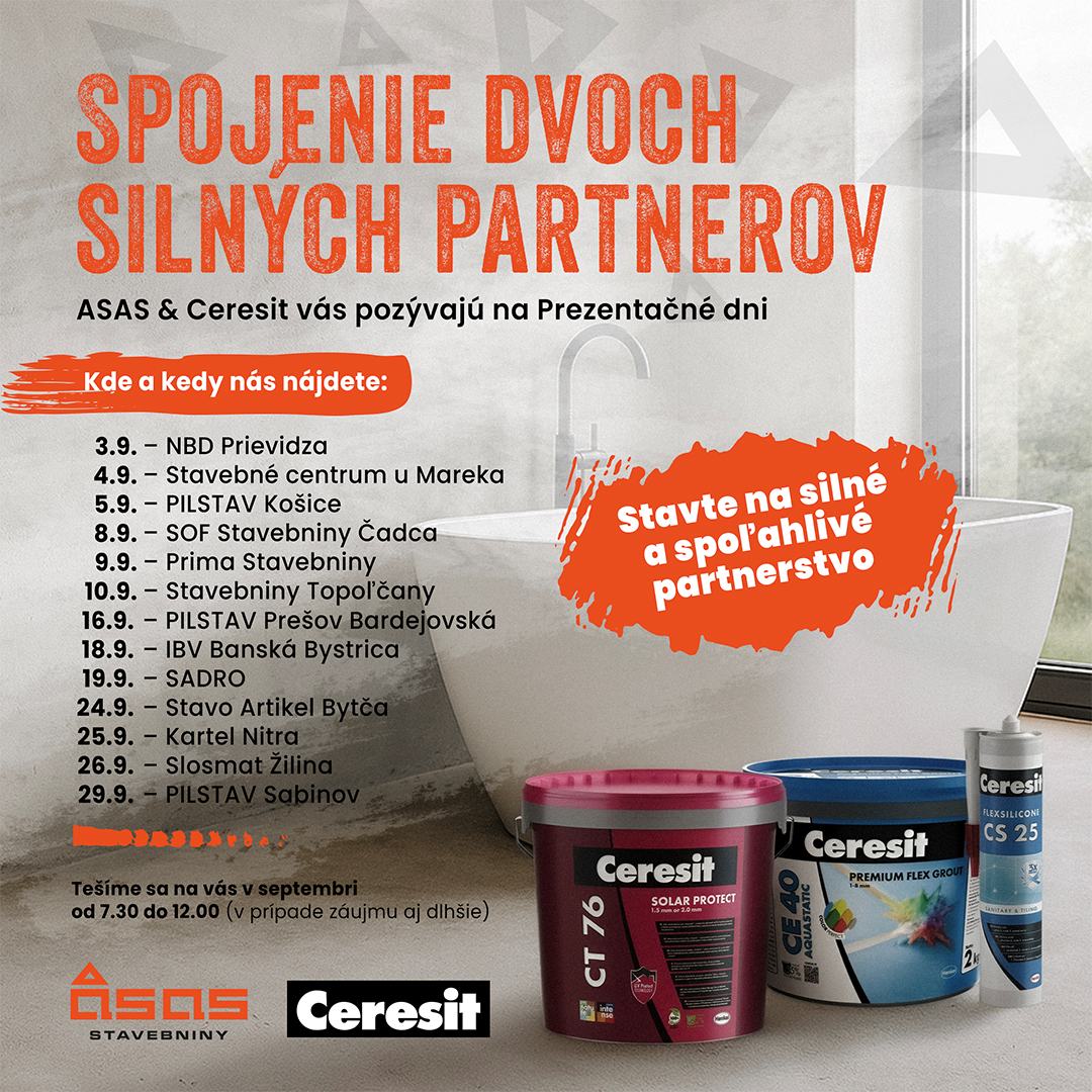 Prezentačné dni ASAS/Ceresit | ASAS SADRO stavebniny